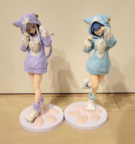 Re:Zero Figure Rem Emilia Luminasta Fluffy Pack Sega Amusement Prize ...