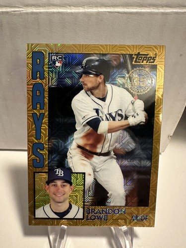 2019 Topps Brandon Lowe RC Silver Pack 1984 Gold Refractor Mojo #30/50 TB Rays | eBay