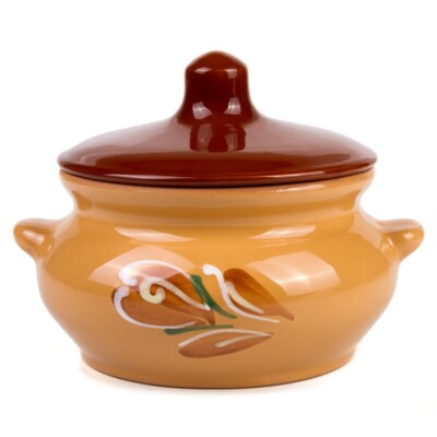 Baking Pot Stewing Stoneware Ramekin Clay Bean Pot Cooking Pot with Lid ...