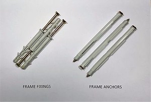 Window Door Frame Fixings Screws UPVC Wood Masonry Concrete Brick ...