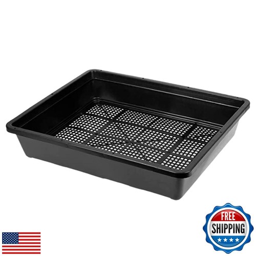 BeGrit Seedling Trays 5-Pack 15x12 inch Mesh Bottom Tray Plastic Plant ...