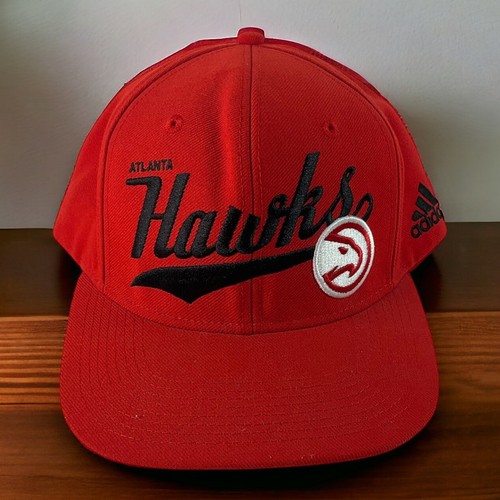 Atlanta Hawks NBA Adidas Snapback Men’s Hat Cap Red Adjustable ...