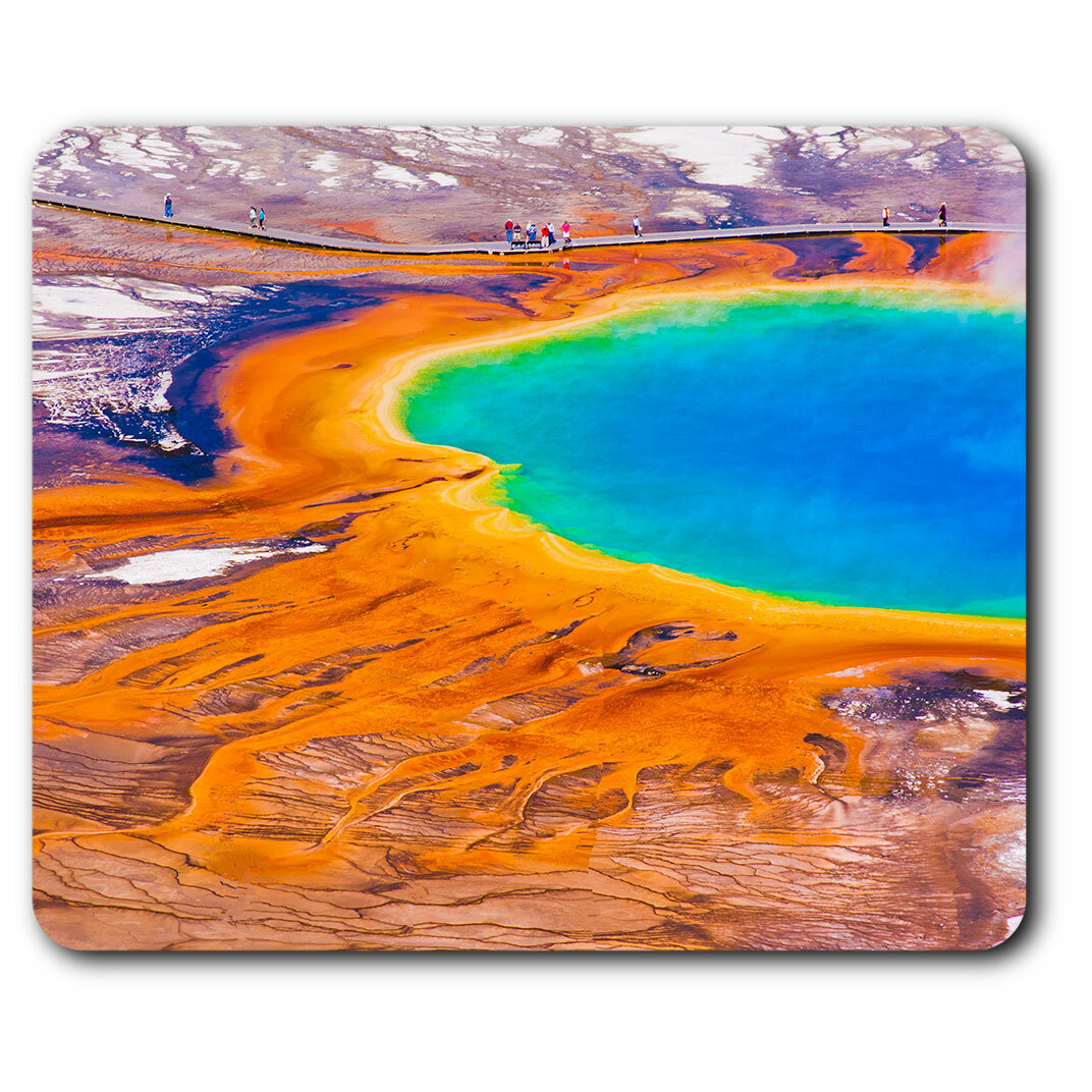 Computer Mouse Mat - Grand Prismatic Spring Yellowstone Office Gift ...