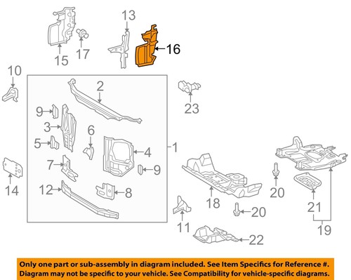 TOYOTA OEM 14-24 4Runner Radiator Support Radiator Support-Deflector ...