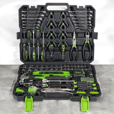 146-Piece Hand Tool Set SAE & Metric Socket Ratchet Wrench Mechanic ...
