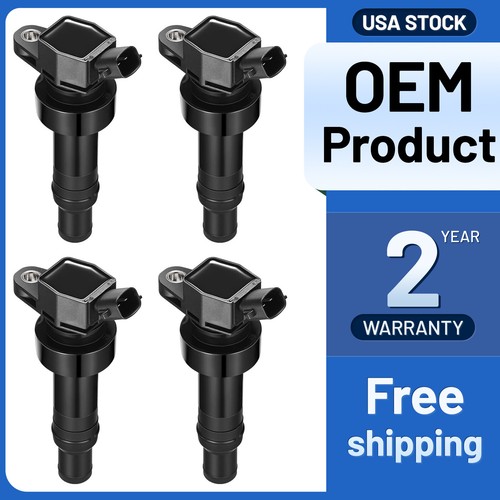 4 Pack Ignition Coils For Hyundai Accent Kia Soul Rio 1.6L 2012-2019 ...