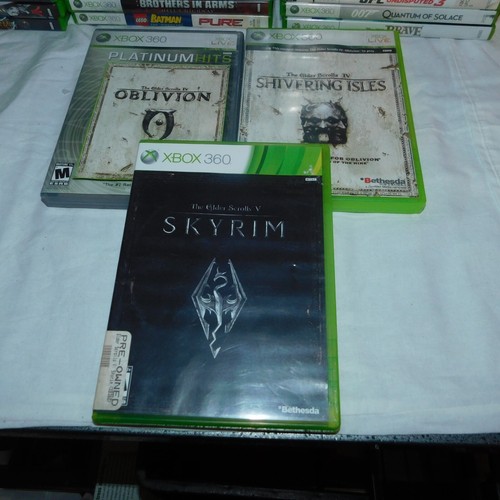 Elder Scrolls IV Oblivion + Shivering Isles + V Skyrim Xbox 360 | eBay