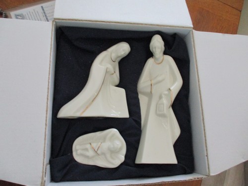 MIKASA NATIVITY SET HOLY NIGHT 3 Pc Joseph Mary Baby Jesus Christmas ...