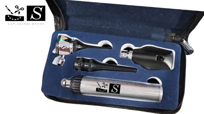 Professional Otoscope Ophthalmoscope Veterinary Set, ENT, Vet, Ear ...