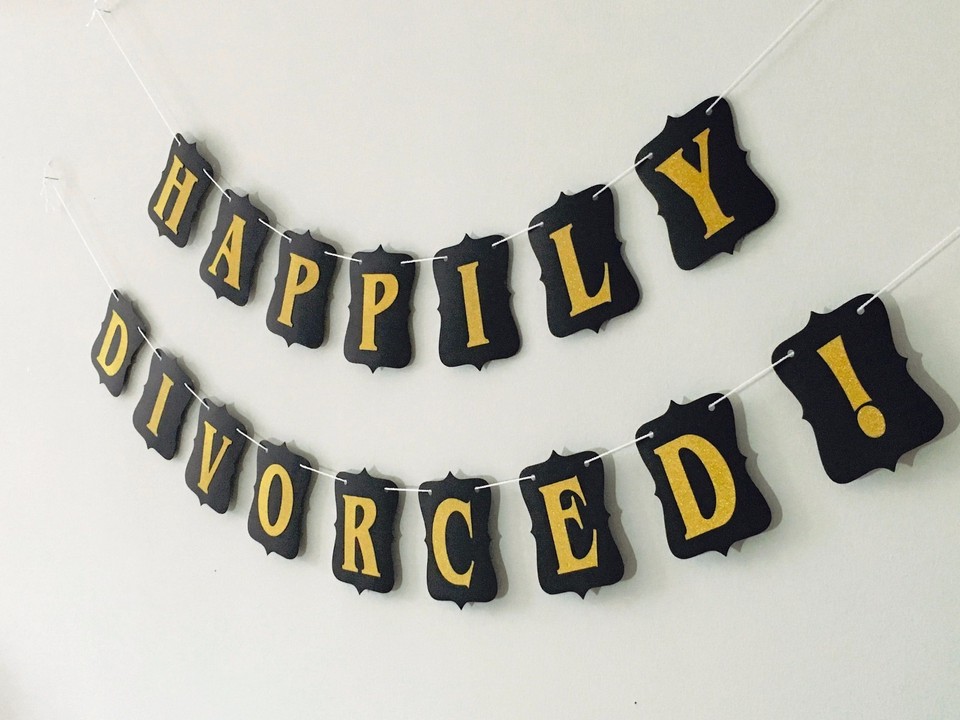 Happily Divorced Banner, Divorce Party Decorations, Favors Supplies ...