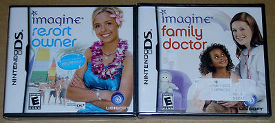 Nintendo DS Lot - Imagine Resort Owner (New) Imagine Family Doctor (New ...