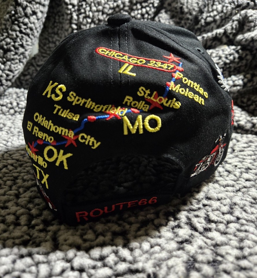 100th Anniversary Route 66 Baseball Hat BLACK | eBay