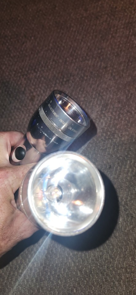 Lot of 2 VTG Silver Mag Lite Maglite Mag Light Flashlight Silver For ...