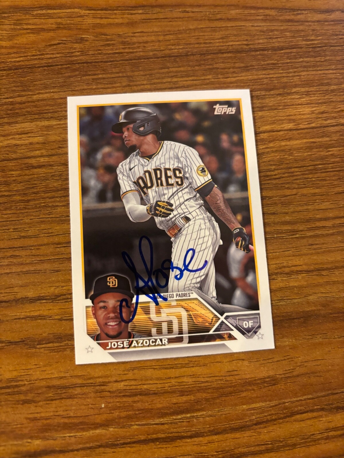 2023 Topps San Diego Padres Jose Azocar Autographed Baseball Card #US81 ...