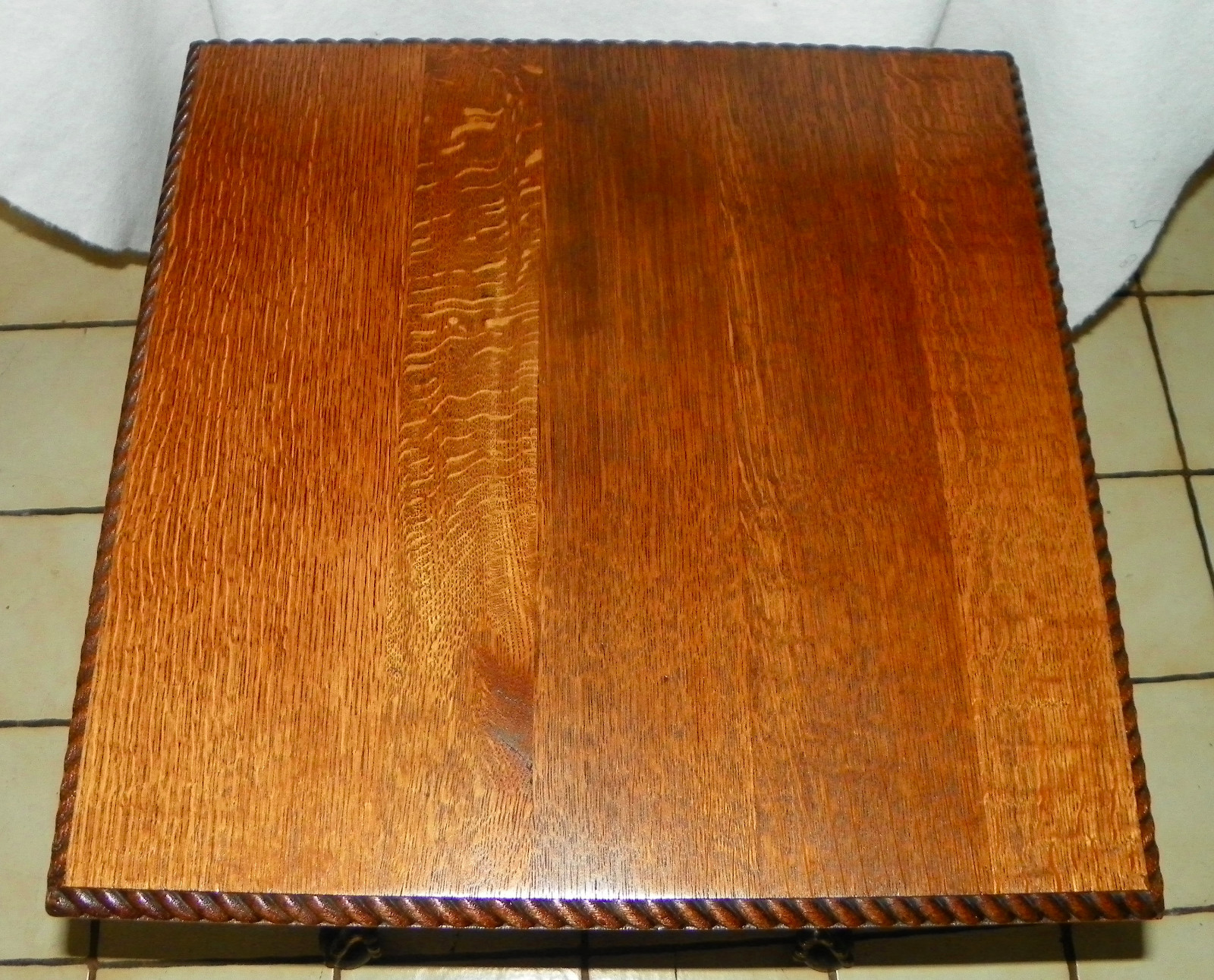 Merklen Solid Quartersawn Oak Carved Center Table / Parlor Table (BM ...