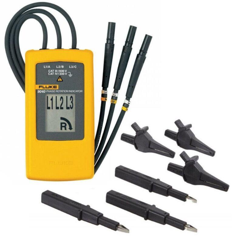 Fluke 9040 F9040 LCD Digital 3 Phase Rotation Indicator Tester Meter ...