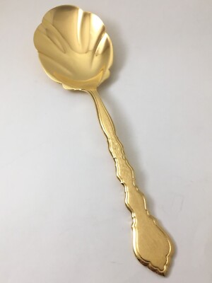 Oneida Community GOLDEN DUET Gold Electroplate Shell Casserole Spoon ...