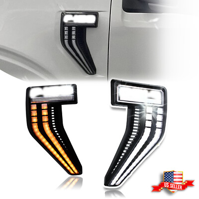 LED Front Fender Side Marker Light Turn signal DRL for Ford F-150 F150 ...