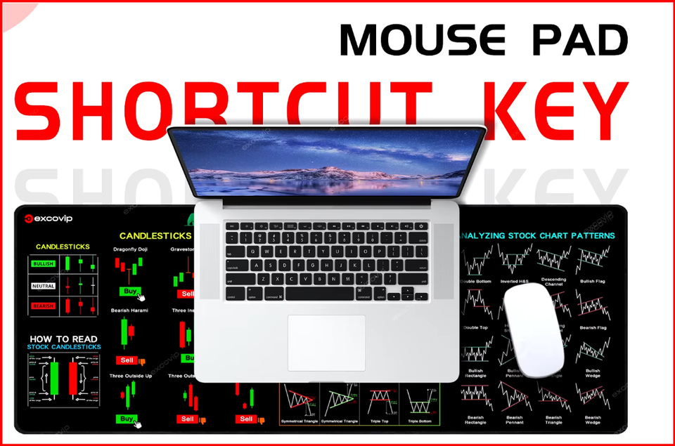 EXCO Stock Market Mouse Pad Large Trader Chart | eBay