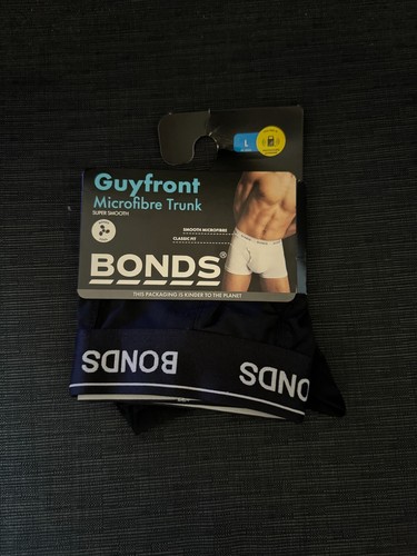 Bonds GUYFRONT MICROFIBRE TRUNK - NAVY BLUE - LARGE - NEW Underwear Men ...