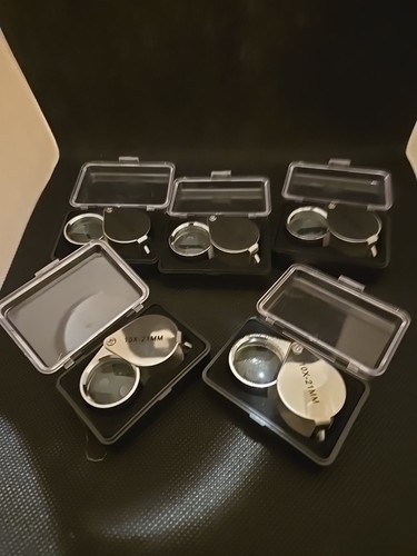 5-Pack 10X 21mm Jewelers Jewelry Eye Loupe Magnifying Glass Lens Low ...