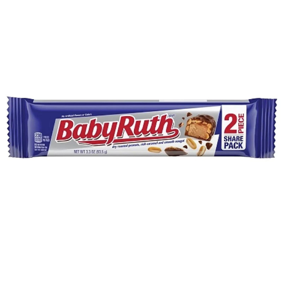 Baby Ruth Share size Chocolatey King Candy | 3.3oz Best Before May 13 ...