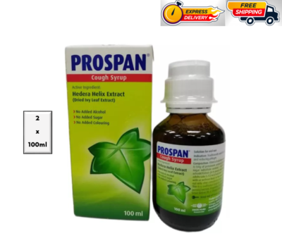 2 x 100ml PROSPAN Cough Syrup For Relief Of Cough FREE EXPRESS SHIPPING ...