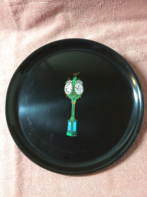 Vintage Couroc Monterey Jessop's Clock San Diego Brass Inlay 10-1/2 ...