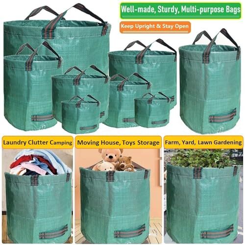 Professional 2-Pack 80 Gallon Yard Lawn Garden Bags D26 H33 inch with ...