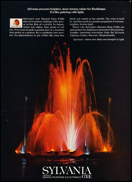 1967 Sylvania Flood Lamp Fountains Water Vintage Advertisement Print ...