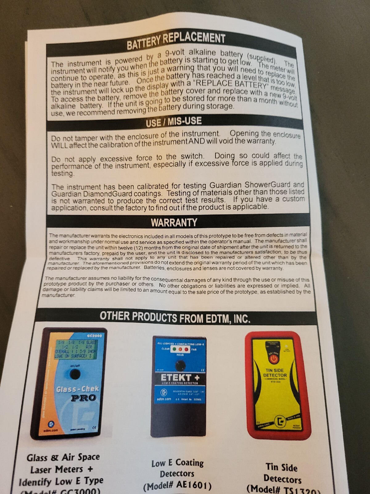 ShowerGuard DiamondGuard Digital Glass Coating Detector Model DS1670 | eBay