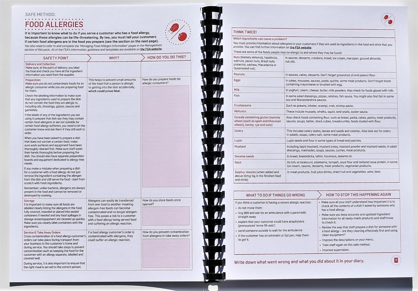 Safer Food Better Business Caterers 2024 SFBB -12 Month Diary -Temp ...