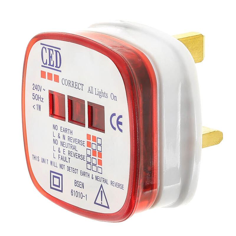 Ring Mains Tester 13Amp Test To See If Socket Has Been Wired Correctly ...