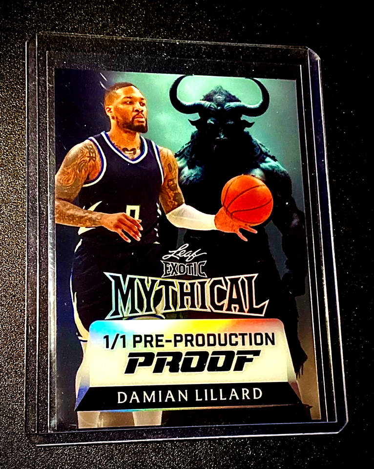Damian Lillard 1/1 Leaf 2024 Exotic Mythical Milwaukee Bucks 1 ...