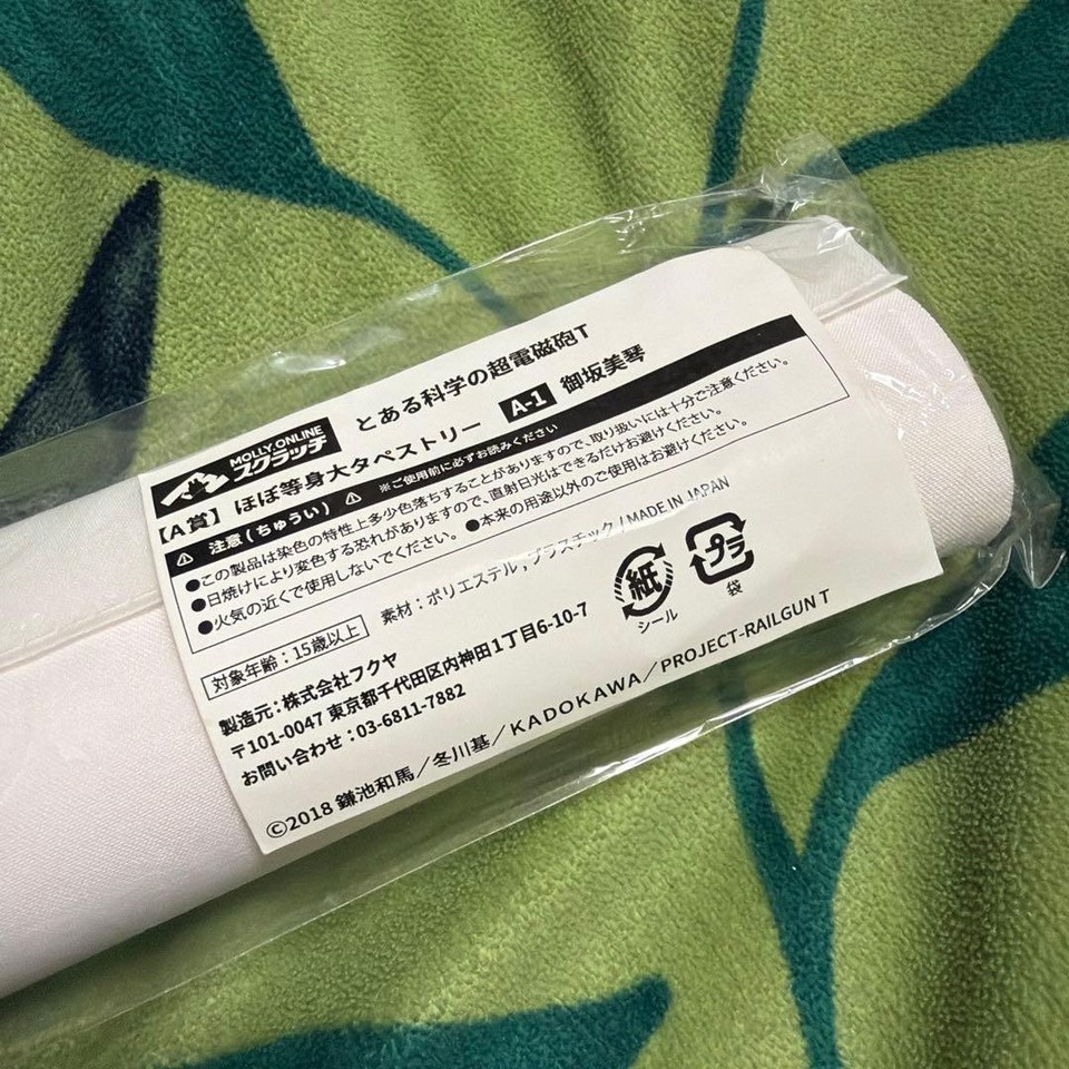 m14 Tapestry Molly Online Railgun T Mikoto Misaka LifeSize Wall Scroll ...