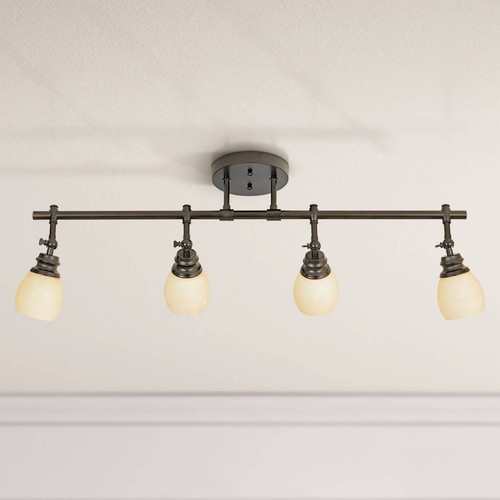 Elm Park 36" Wide Adjustable 4-Head Bronze Track Style Ceiling Light ...