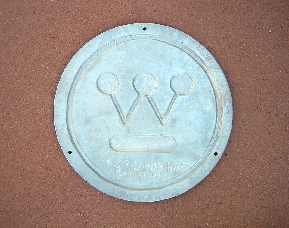 VINTAGE WESTINGHOUSE CAST ALUMINUM SIGN 'W' LOGO - 14 INCHES IN ...