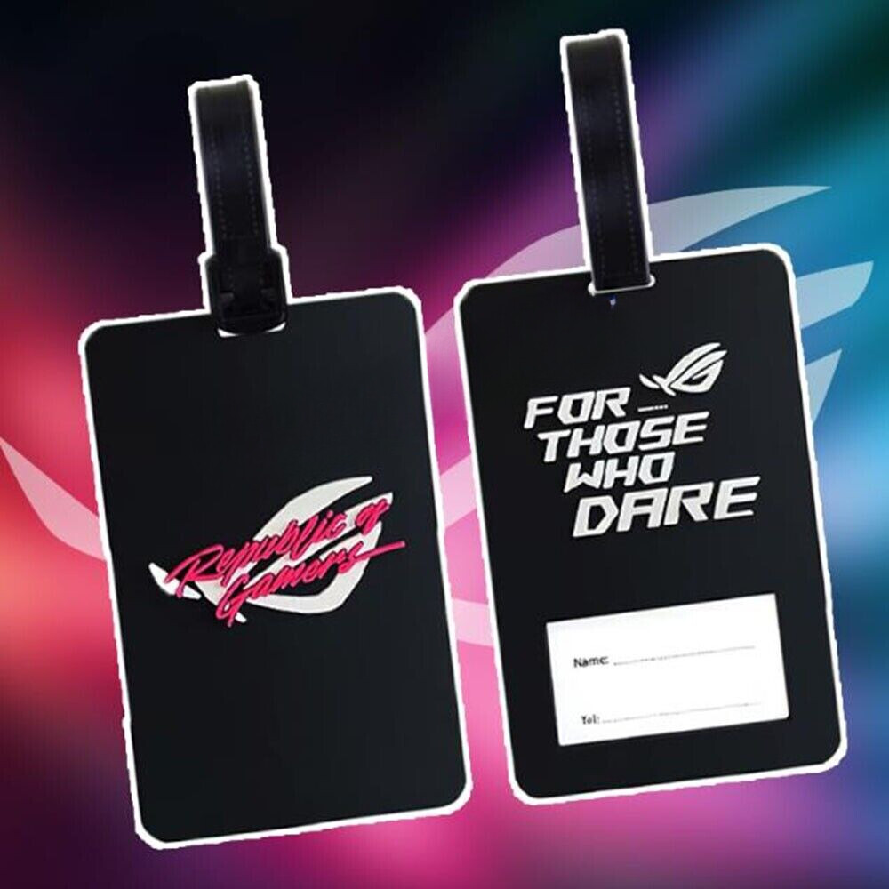 ASUS ROG Travel Luggage Tag PVC Suitcase Baggage Bag Name Tel Address ...