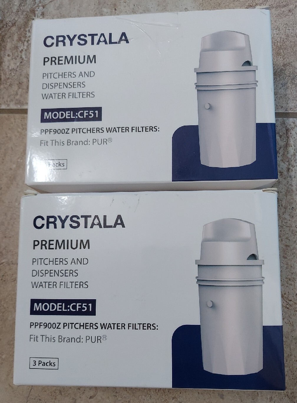 6 Pack CRYSTALA CF51 Water Pitcher Filter fits PUR PPF900Z New Sealed Filters | eBay