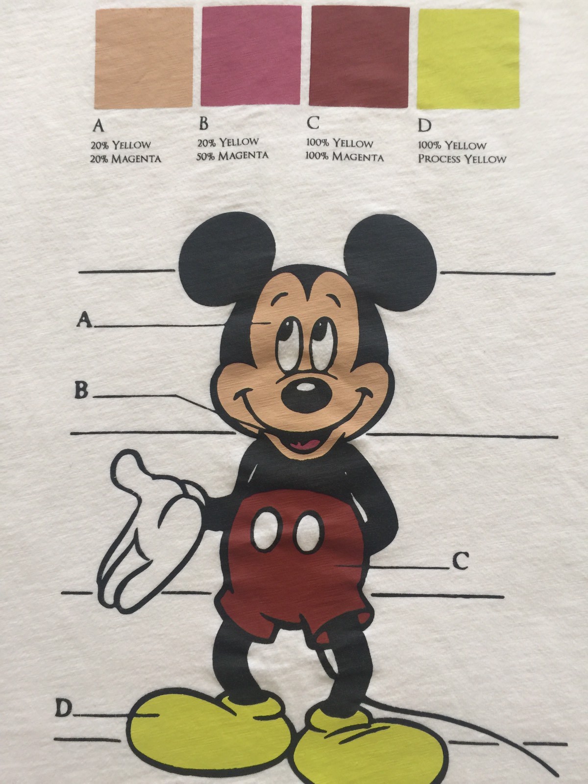 VTG. Disney Mickey Mouse Body Color Percentile UNIQLO… - Gem