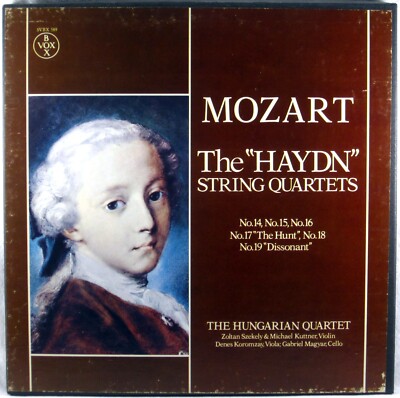 3 LP VOX BOX Mozart "HAYDN" STRING QUARTETS 14-19 Hungarian Quartet ...
