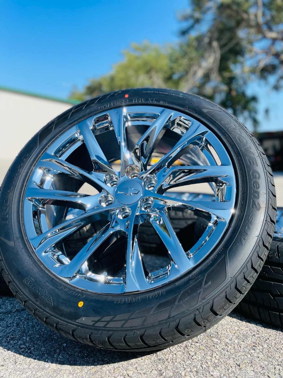 22" Chrome GMC Sierra Yukon Denali Wheels Rims Tires Chevy Silverado ...