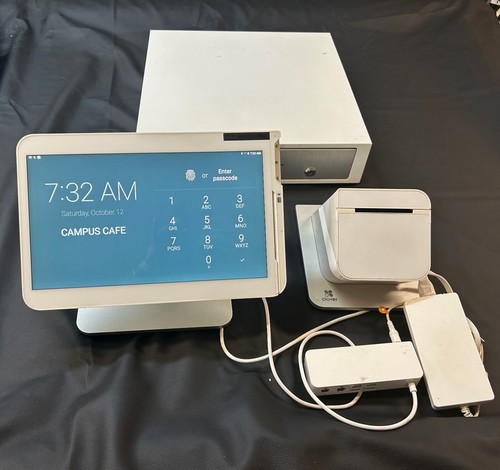 Clover Station C500 POS Point of Sale System w/hub + AC Adapter + p550 ...