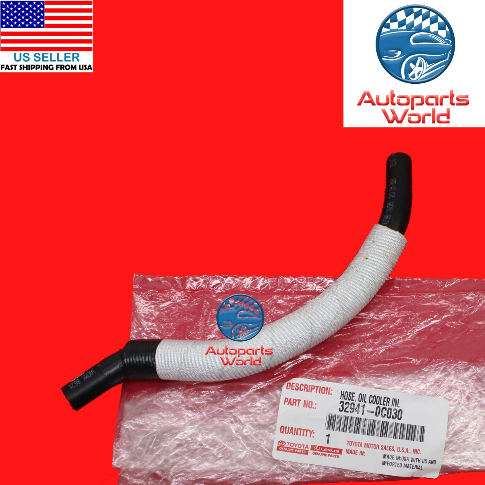 NEW GENUINE OEM TOYOTA SEQUOIA TUNDRA 5.7L ATM INLET OIL COOLER HOSE ...