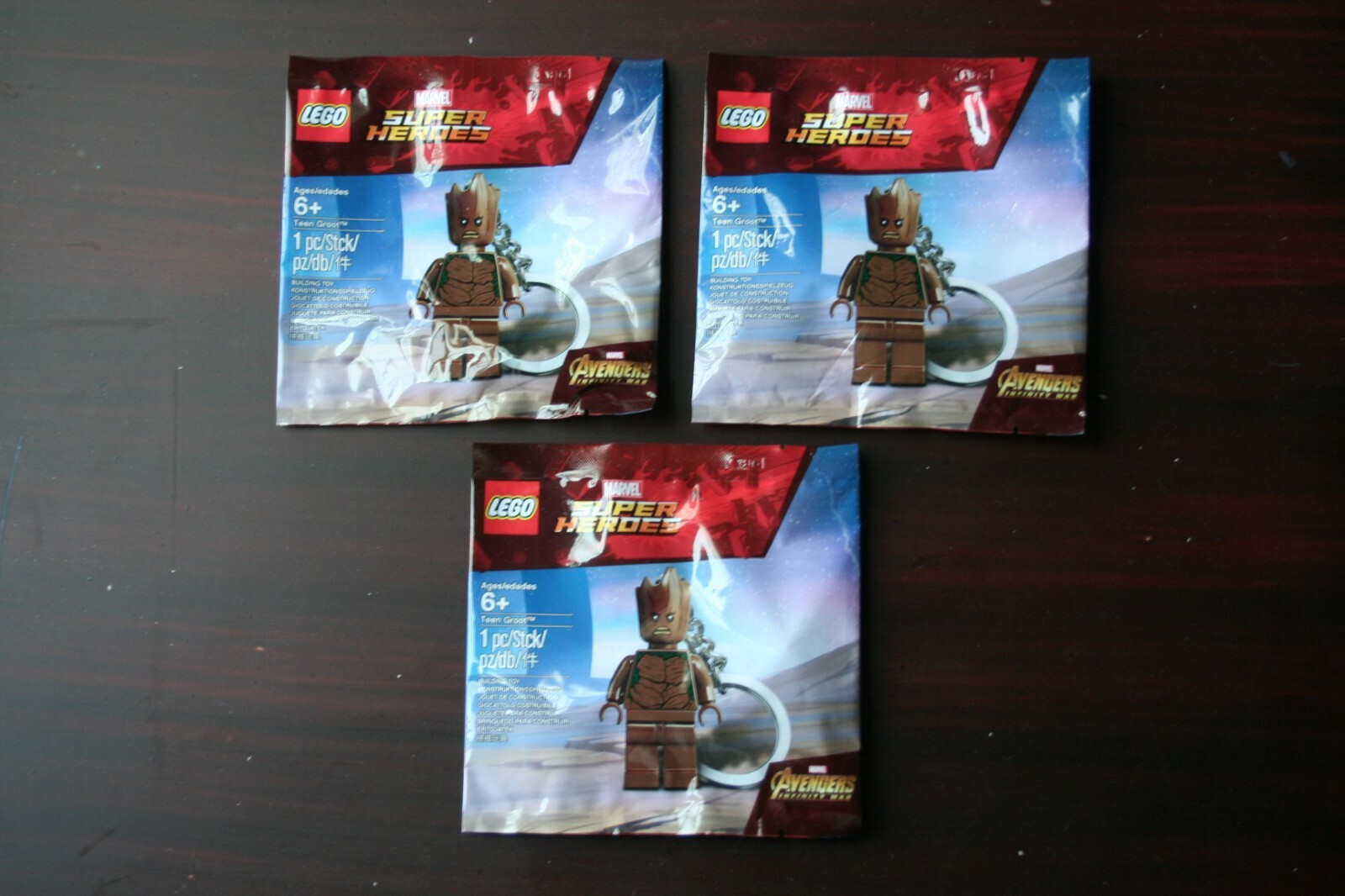 Lot Of 3 LEGO Marvel Super Heroes Avengers Teen Groot Key Chain 5005244 ...