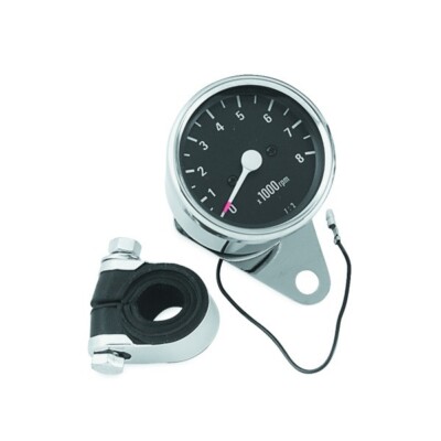 Biker's Choice® - Mechanical Mini Tachometer Black/8000 RPM for Harley ...
