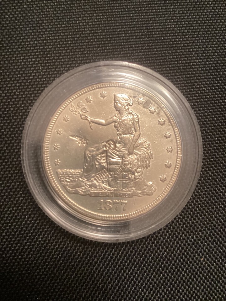 1877 US trade dollar with chop marks amazing condition | eBay