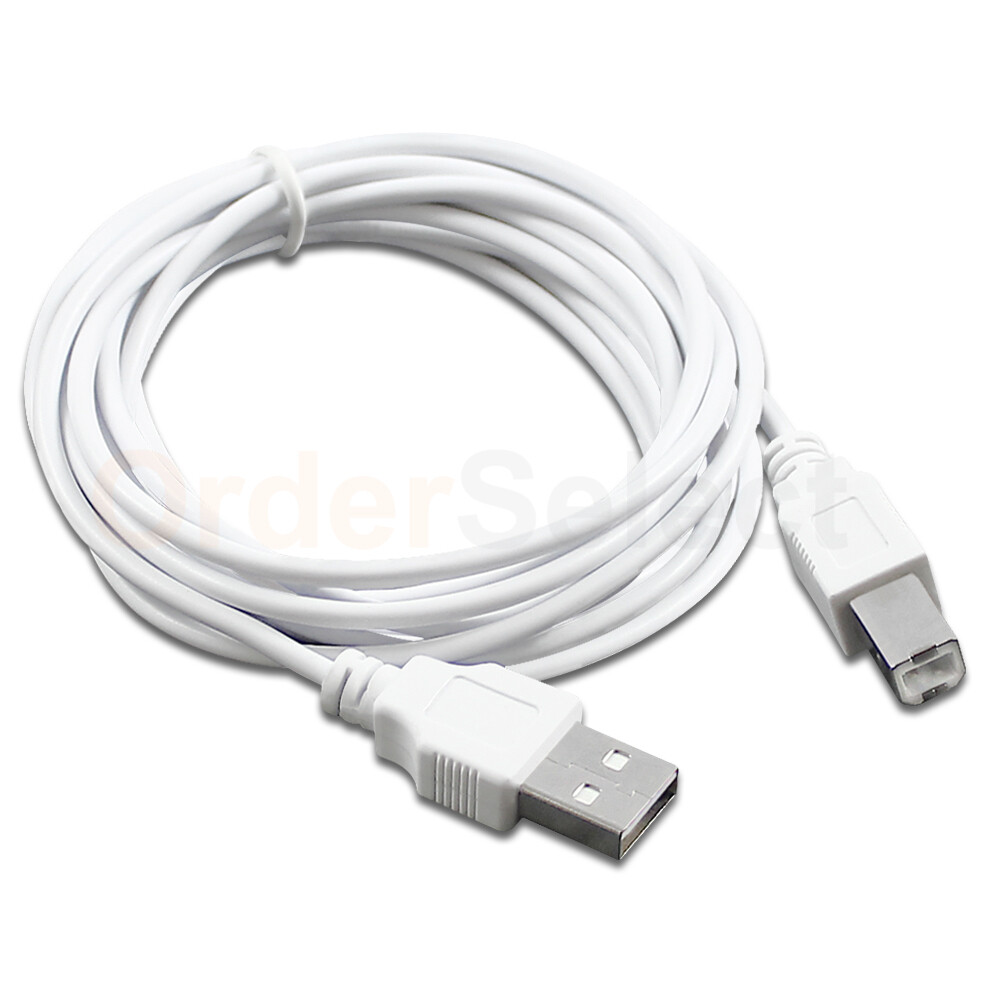 For HP CANON DELL BROTHER PRINTER CABLE CORD USB 2.0 A-B 10FT NEW HOT ...