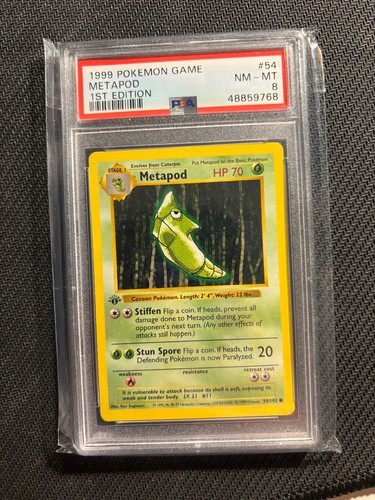 Pokemon Card 1st Edition Base Shadowless PSA 8 Metapod | eBay