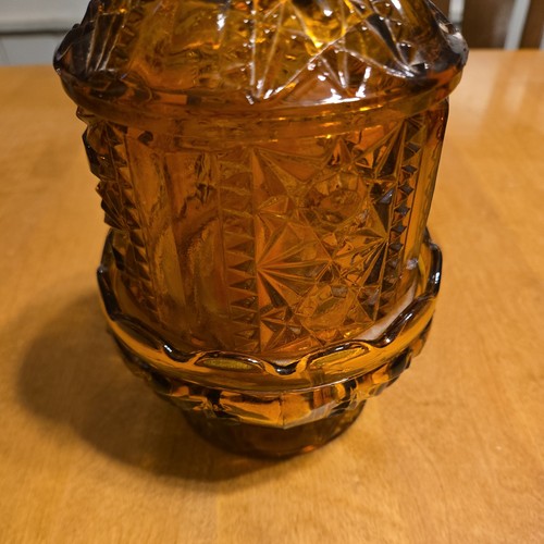 Amber Indiana Glass Fairy Lamp (see description) | eBay